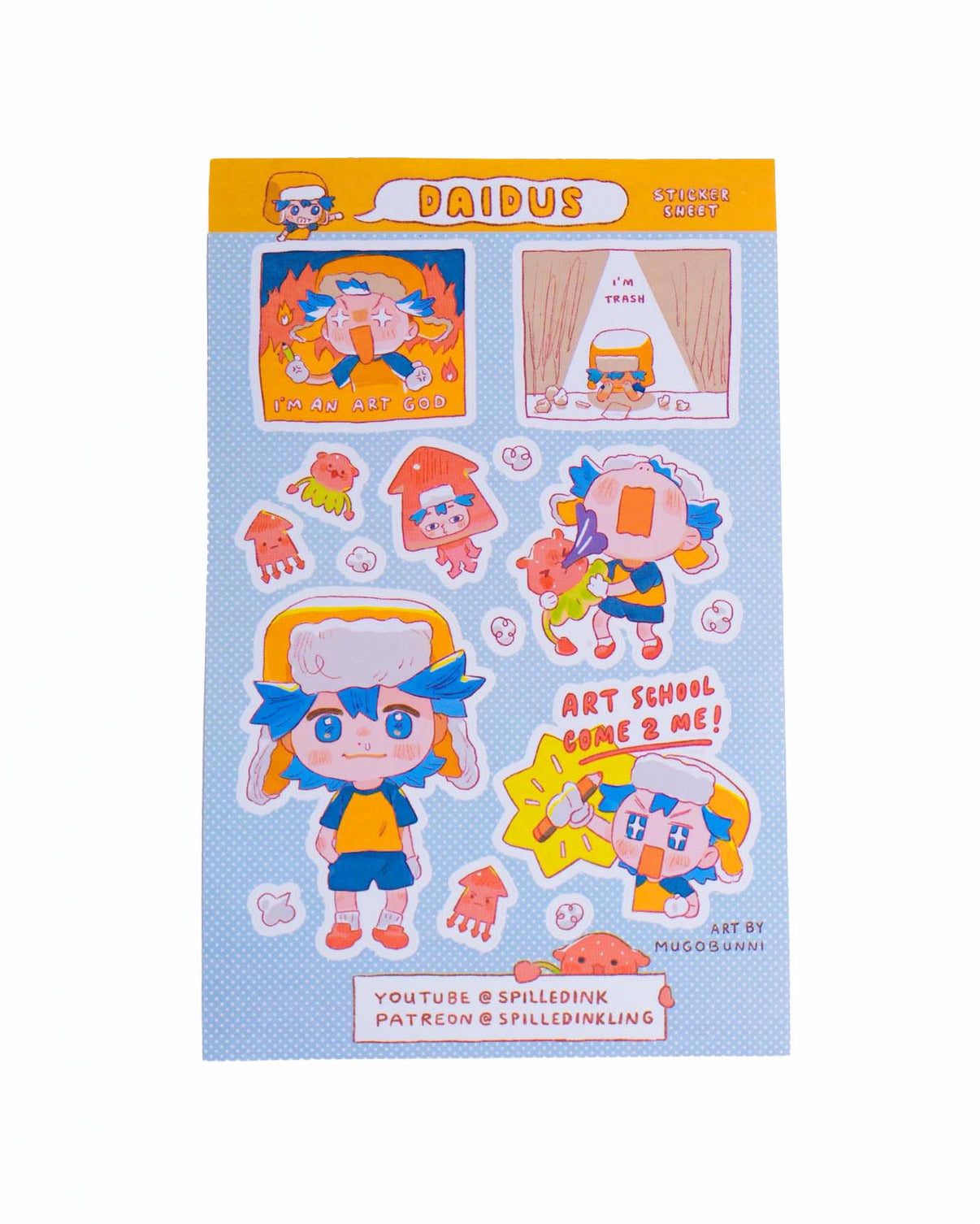 Daidus Sticker Sheet – Spilled Ink