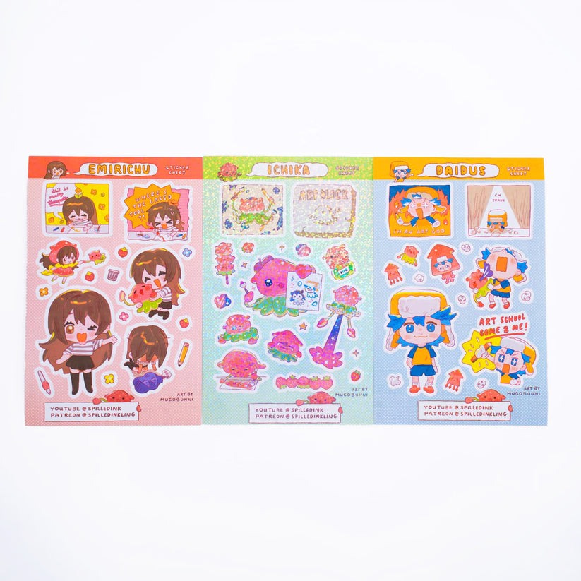 Daidus Sticker Sheet – Spilled Ink